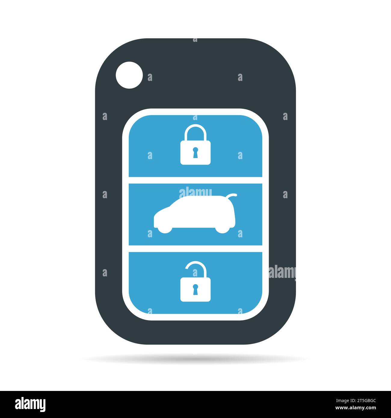 Car key icon shadow, door system safety automobile web design, unlock ...