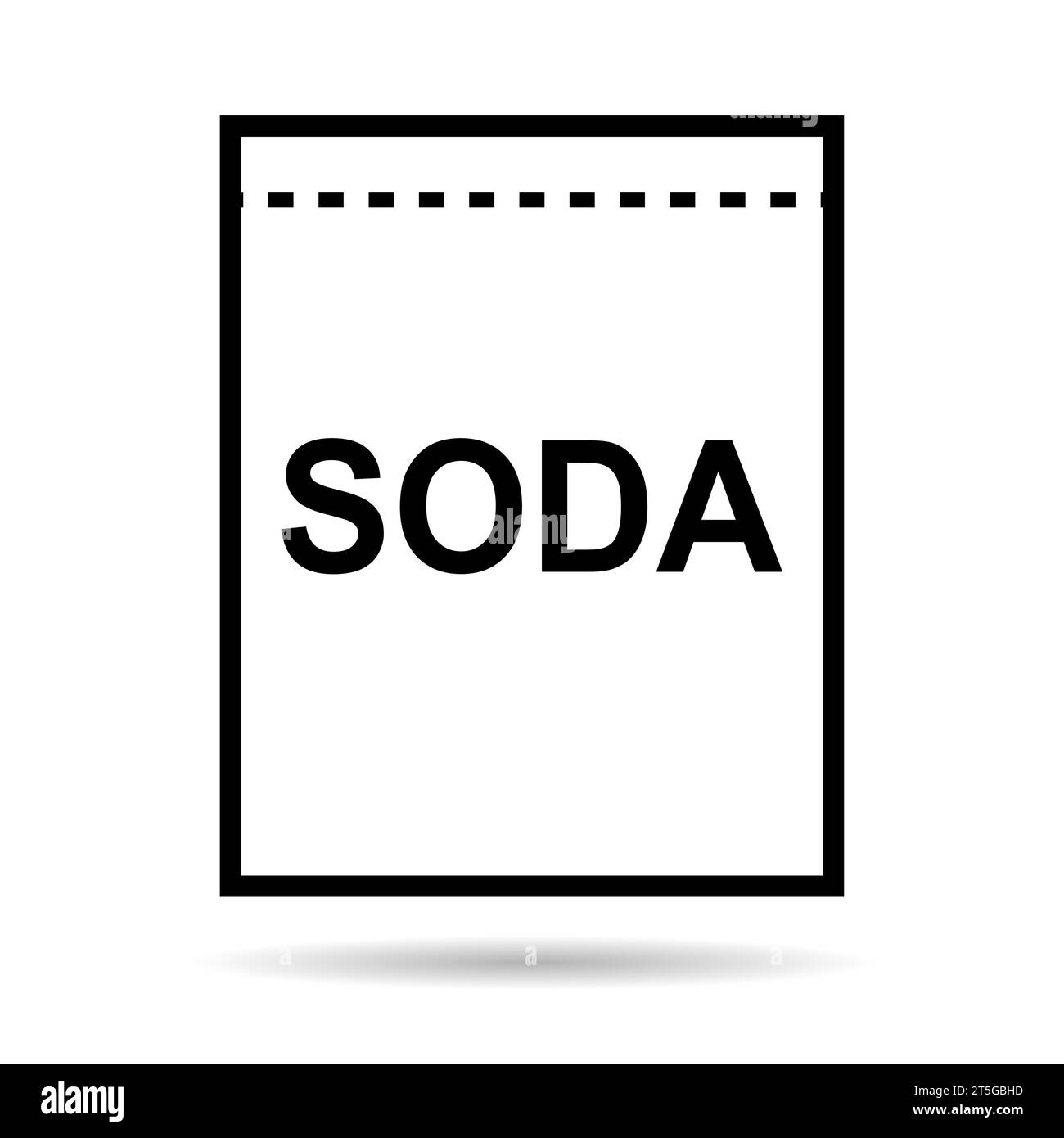 Baking soda ingredient icon shadow, cook food design symbol, bakery ...