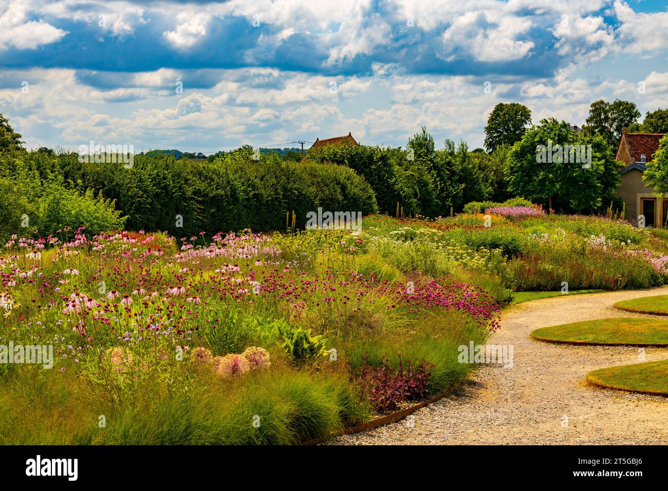 Colourful summer borders in the garden created by renowned Dutch ...