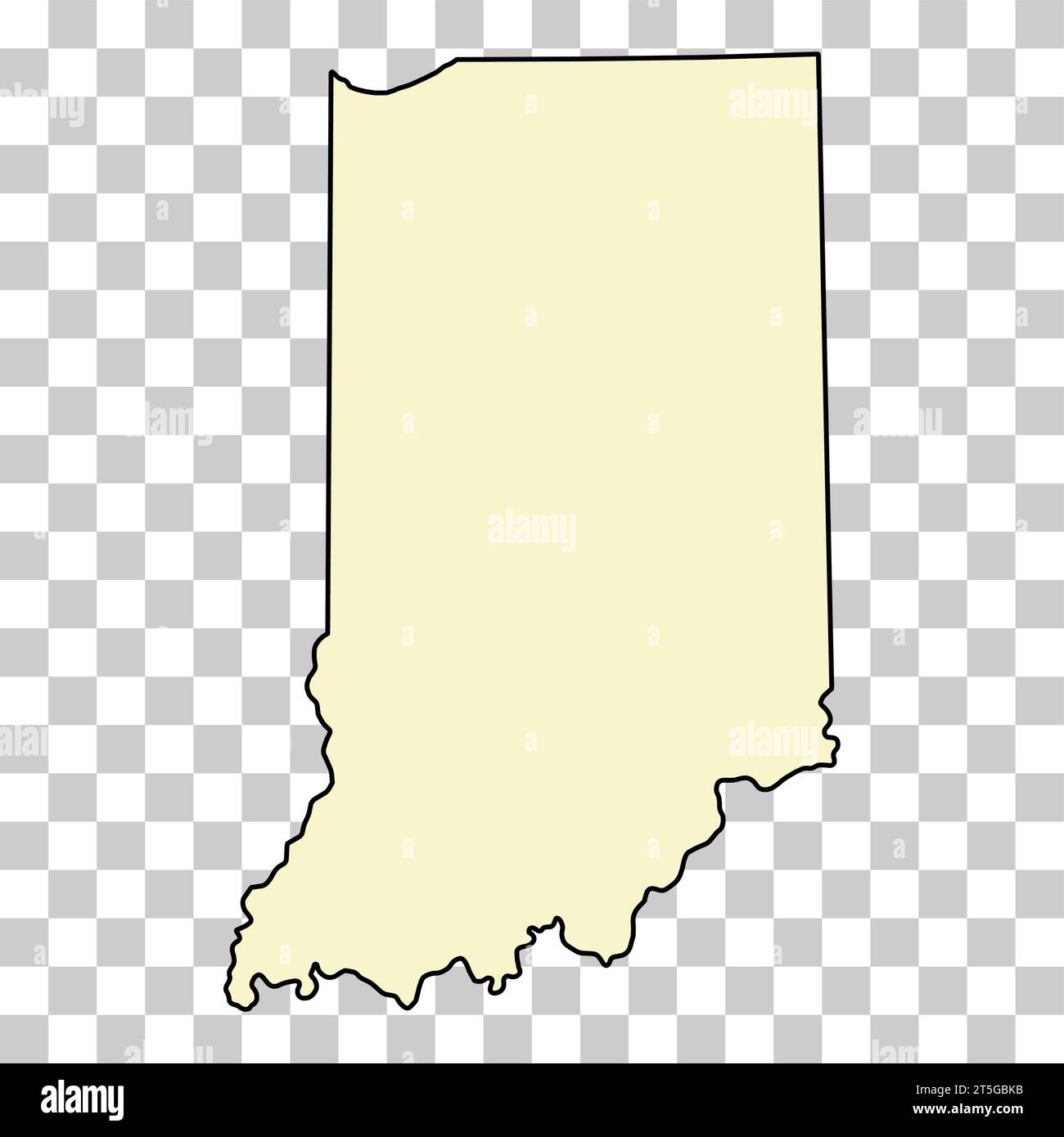 Indiana map shape, united states of america. Flat concept icon symbol ...