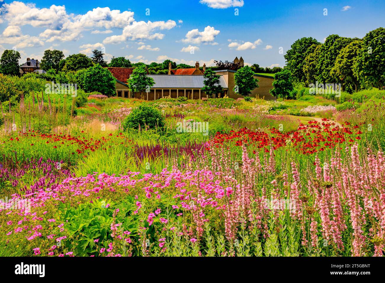 Colourful summer borders in the garden created by renowned Dutch ...