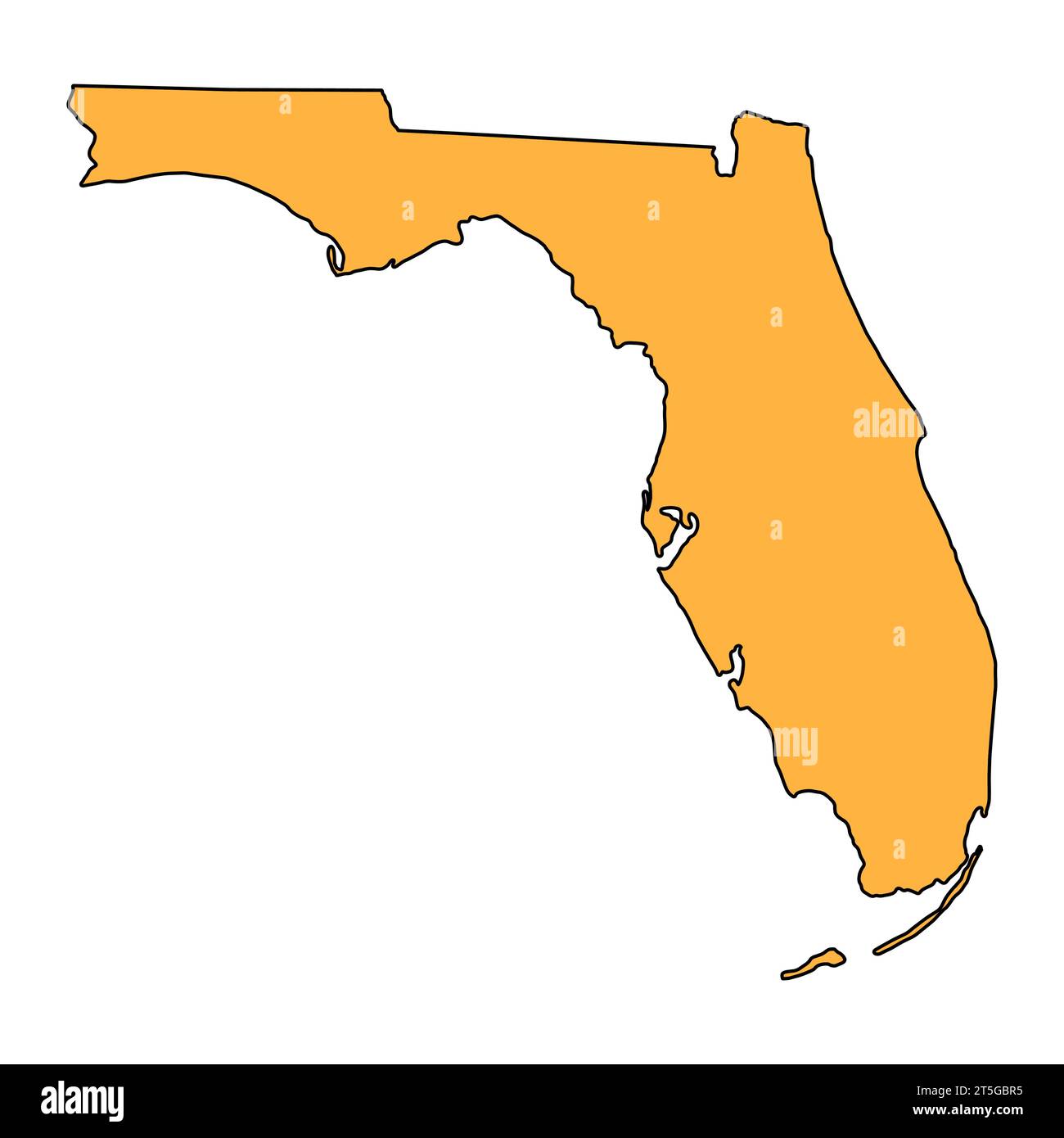 Florida map shape hi-res stock photography and images - Alamy
