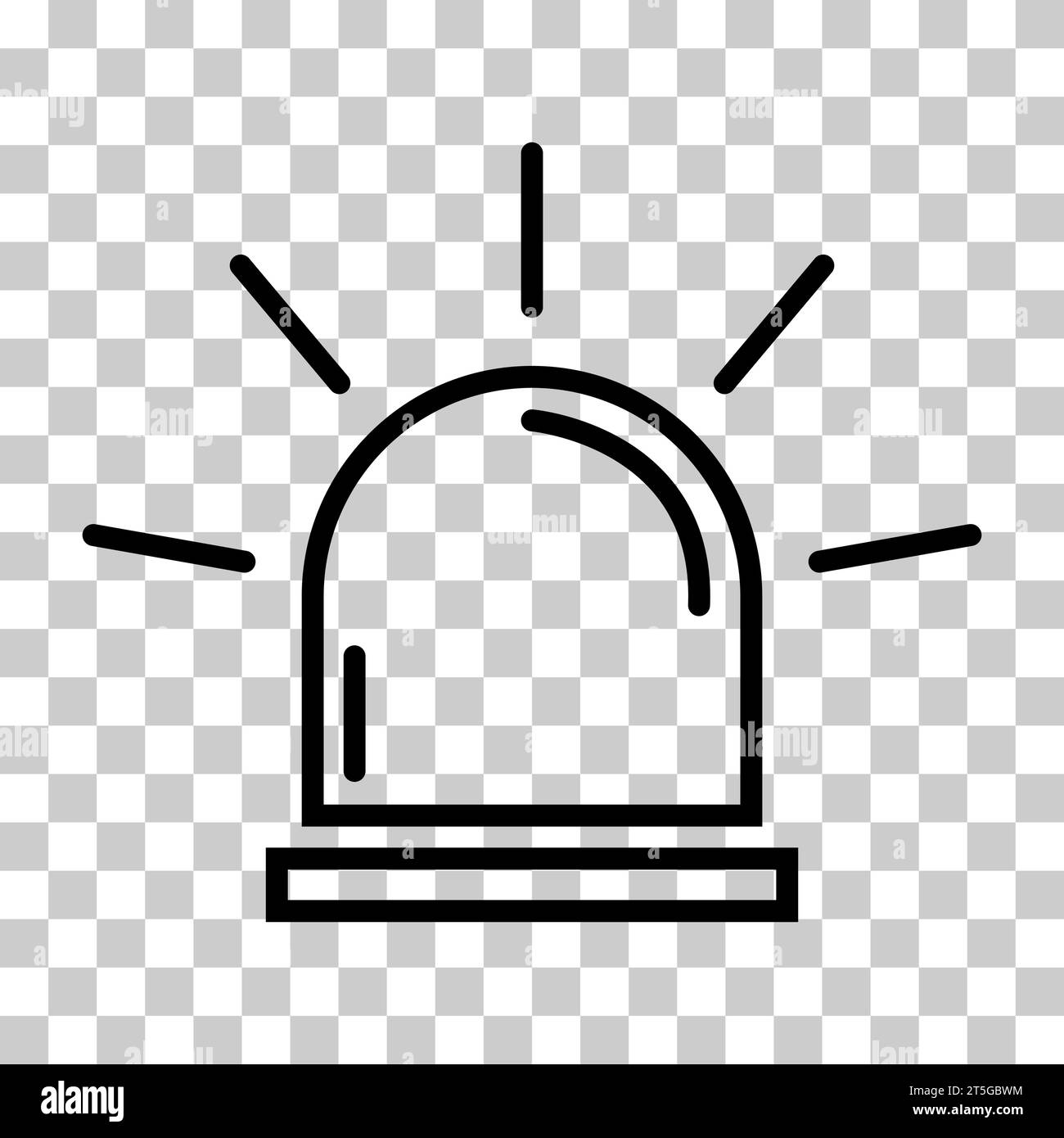 Siren fire alarm sign, signal danger light symbol, ambulance police ...