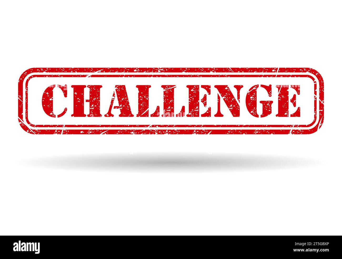 Challenge stamp symbol shadow, label sticker sign button, text banner ...