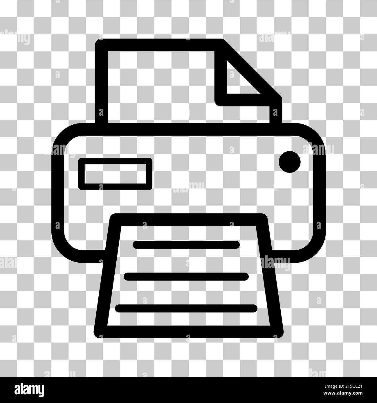 Printer document web icon, printout machine technology flat sign vector ...