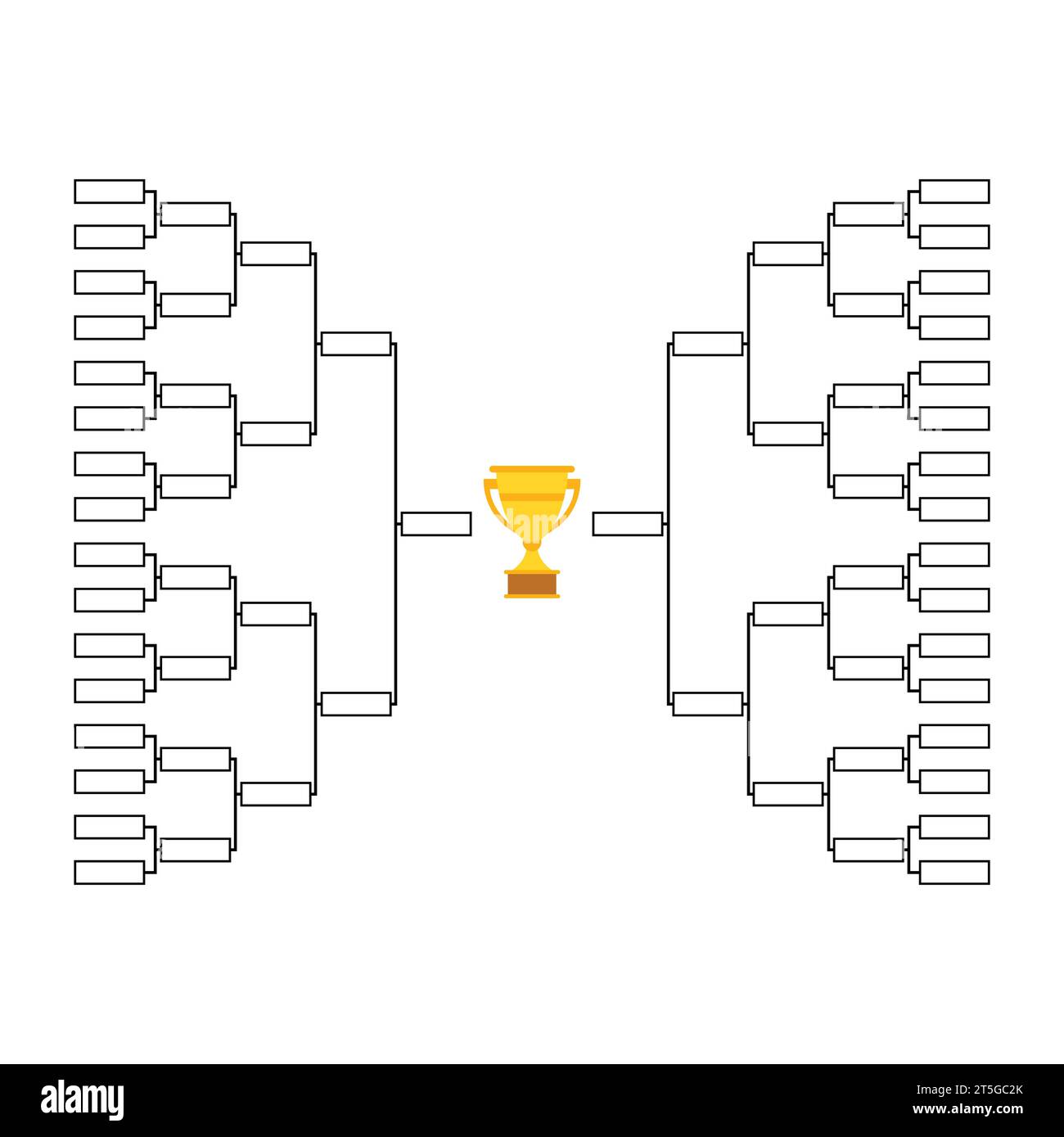 Set of Bracket sport tournament, blank elimination event sign, playoff ...