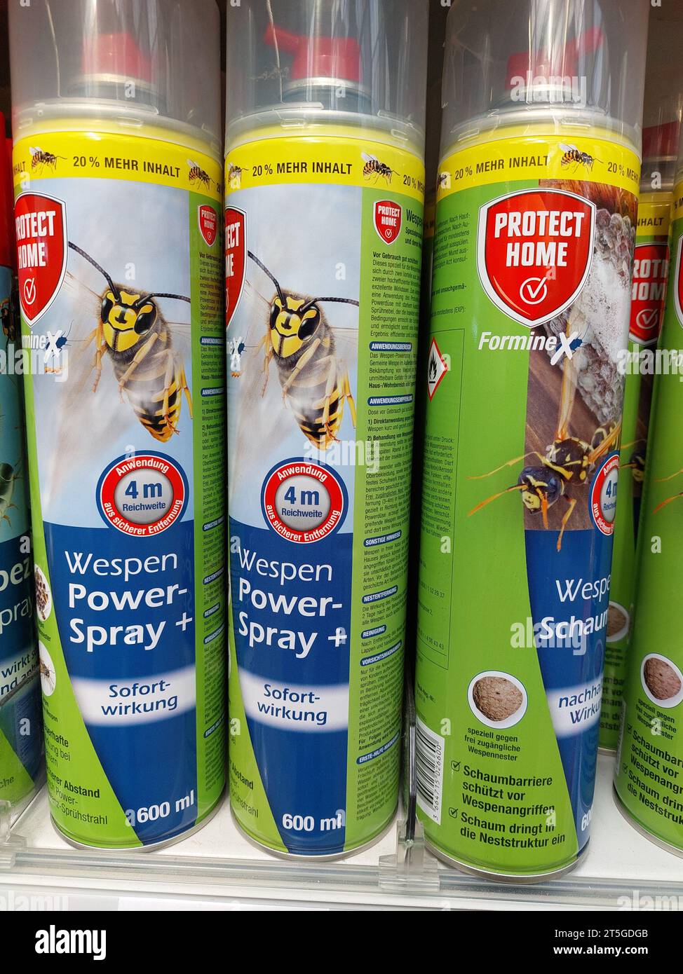 power spray against wasps by protect home in a garden market Stock ...