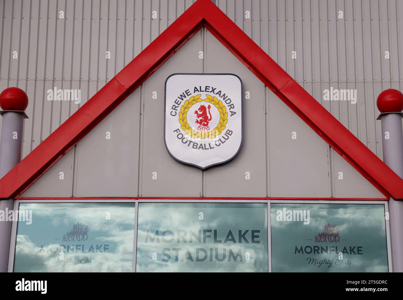 A general view of the Mornflake Stadium, Crewe. Picture date: Sunday ...