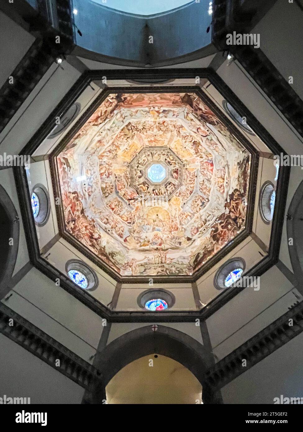 Florence, Italy. September 18, 2023.Florence Duomo. The painted ceiling ...