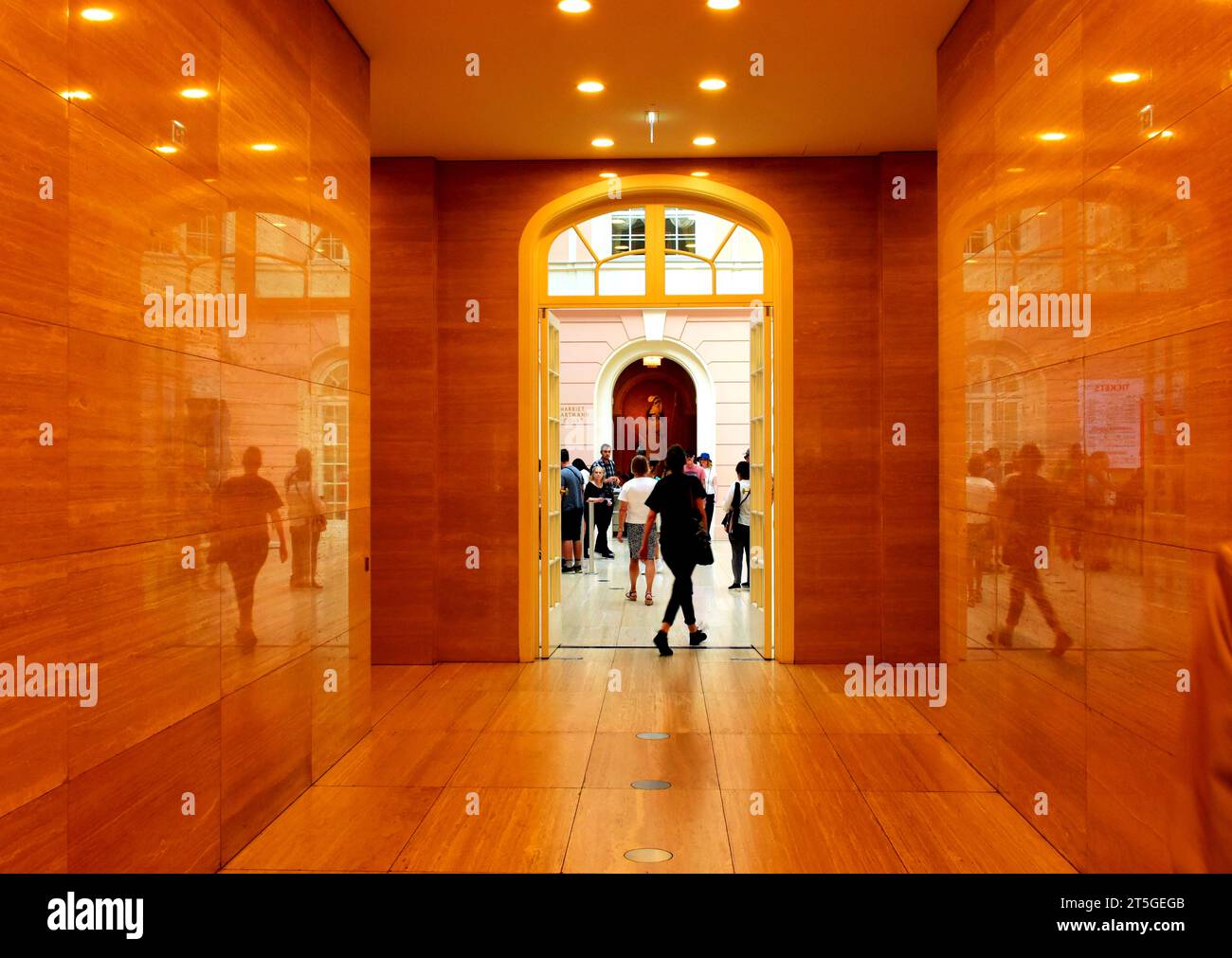 the interior hallway of Albertina art gallery in Vienna, Austria ...