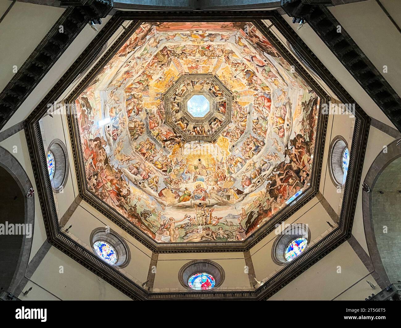 Florence, Italy. September 18, 2023.Florence Duomo. The painted ceiling ...