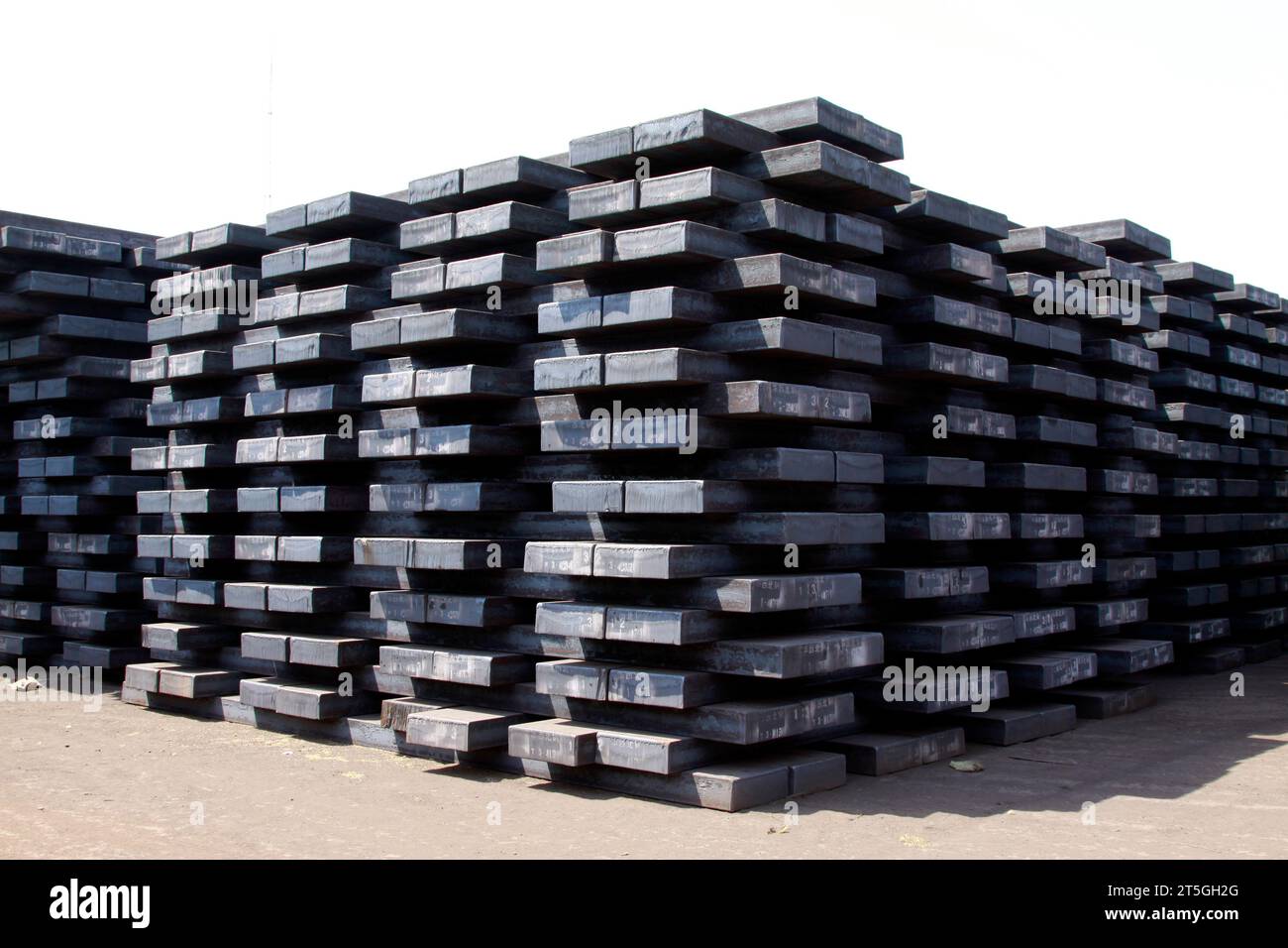 steel ingot in a factory, closeup of photo Stock Photo - Alamy