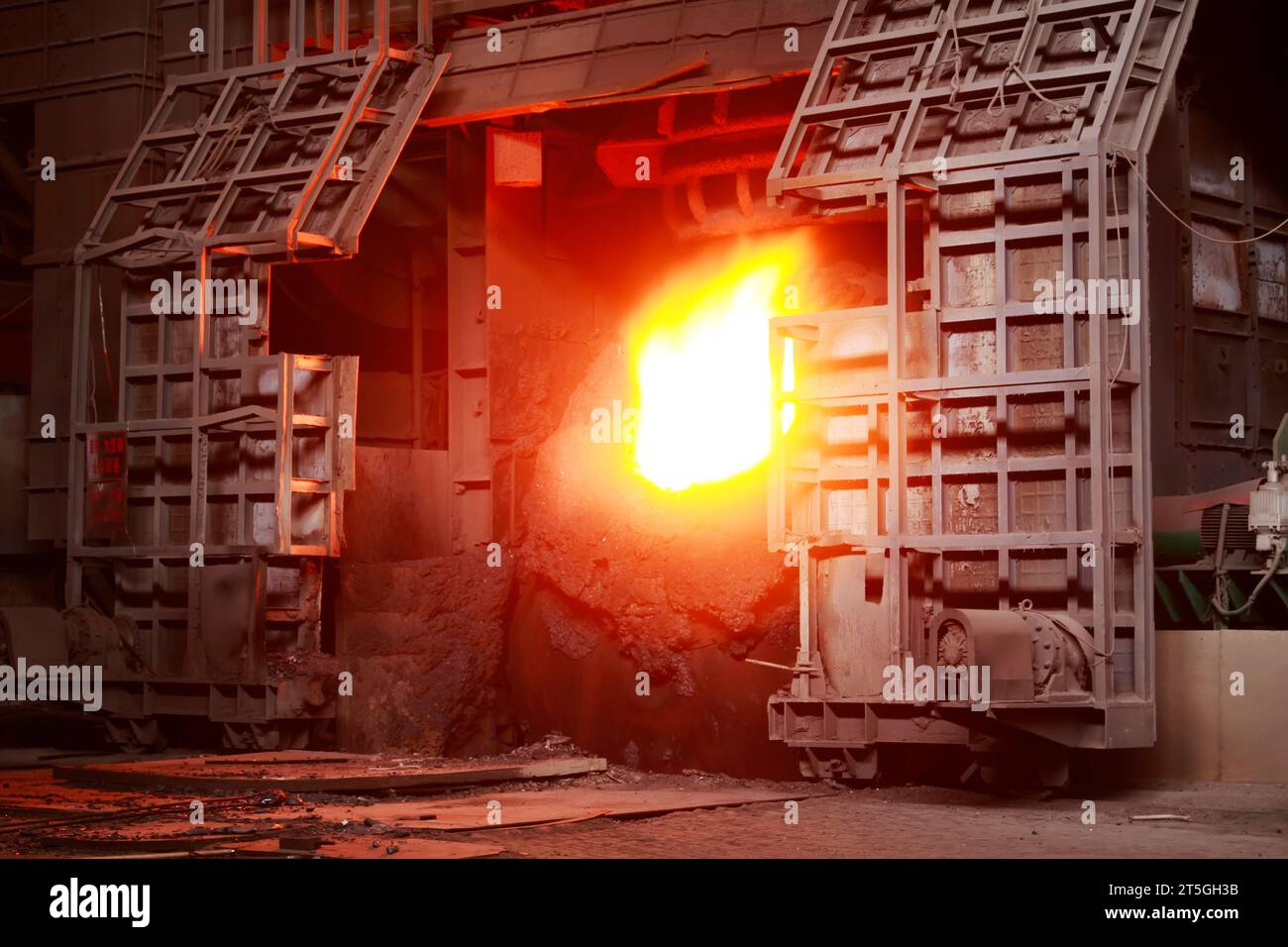 iron and steel industry furnaces and steel enterprise production scene ...