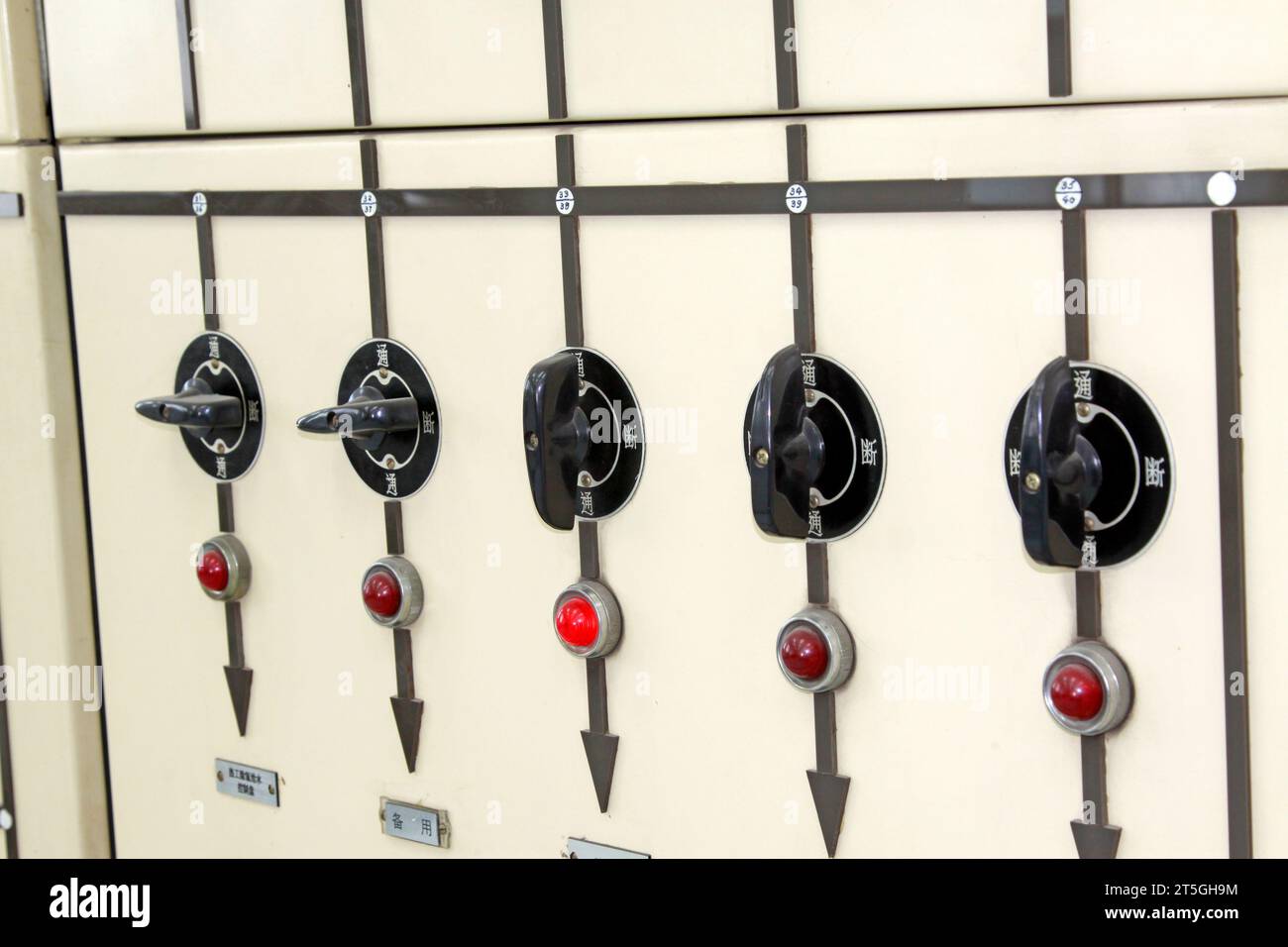 control equipment in central control room of thermal power plant Stock ...
