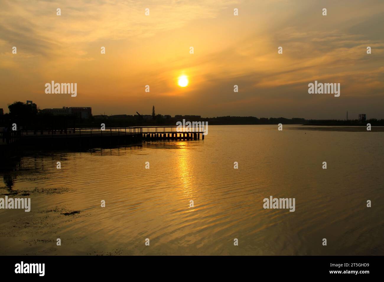 water surface in the sunset, quiet environment Stock Photo - Alamy