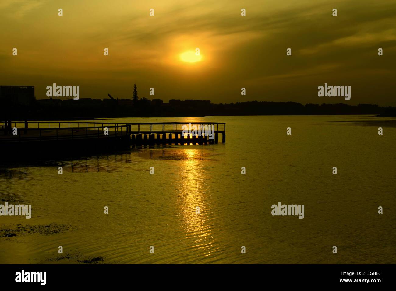 water surface in the sunset, quiet environment Stock Photo - Alamy