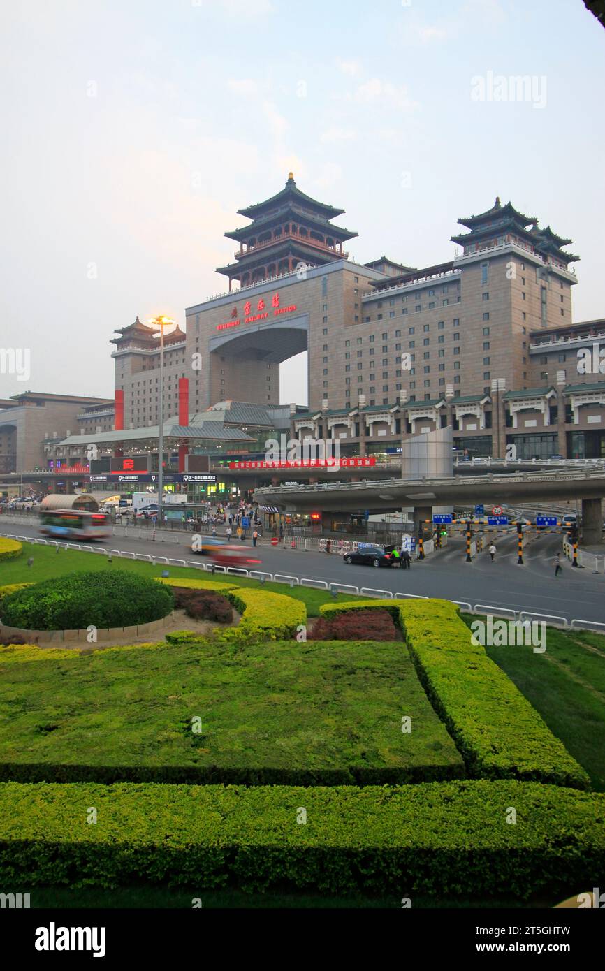 BEIJING - MAY 21: Beijing west railway station building scenery, on may ...