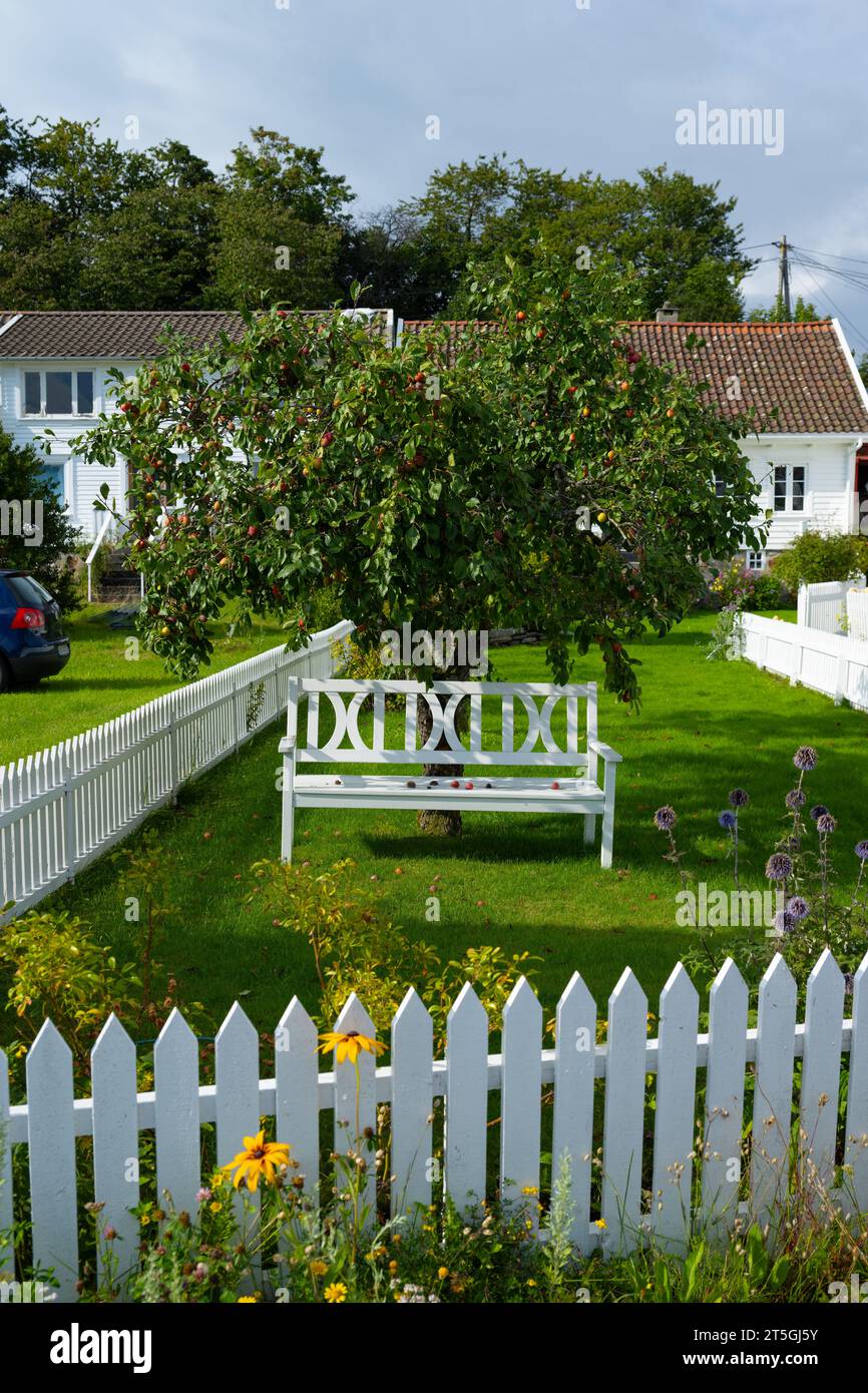 Bench in mini garden hi-res stock photography and images - Alamy