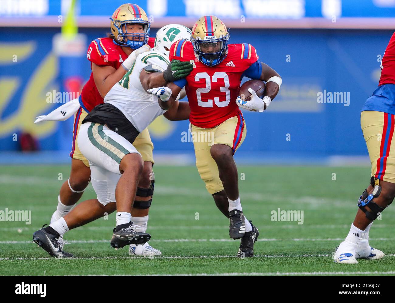 November 04, 2023:.Tulsa Golden Hurricane running back Anthony Watkins ...
