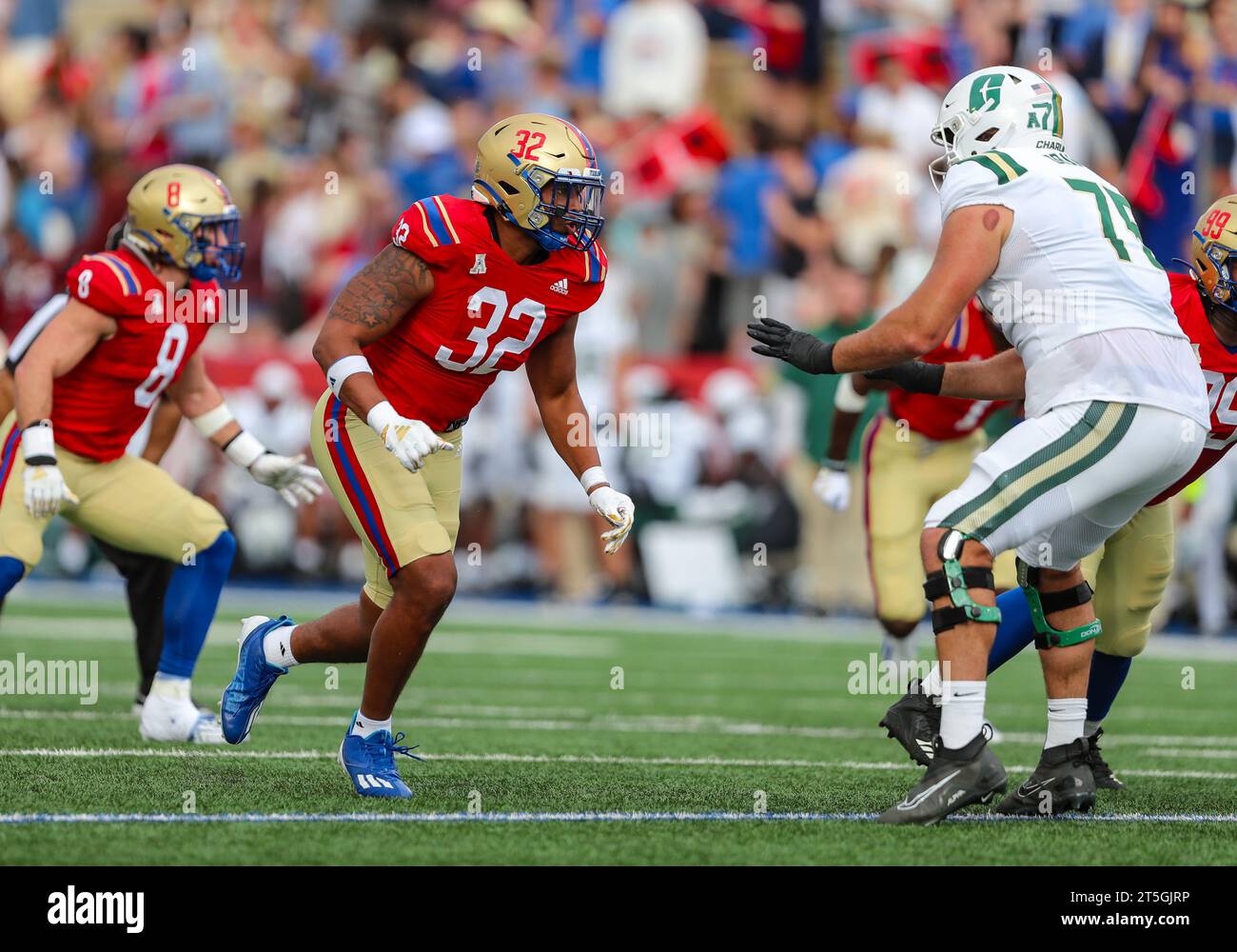 November 04, 2023:.Tulsa Golden Hurricane defensive lineman Vontroy ...