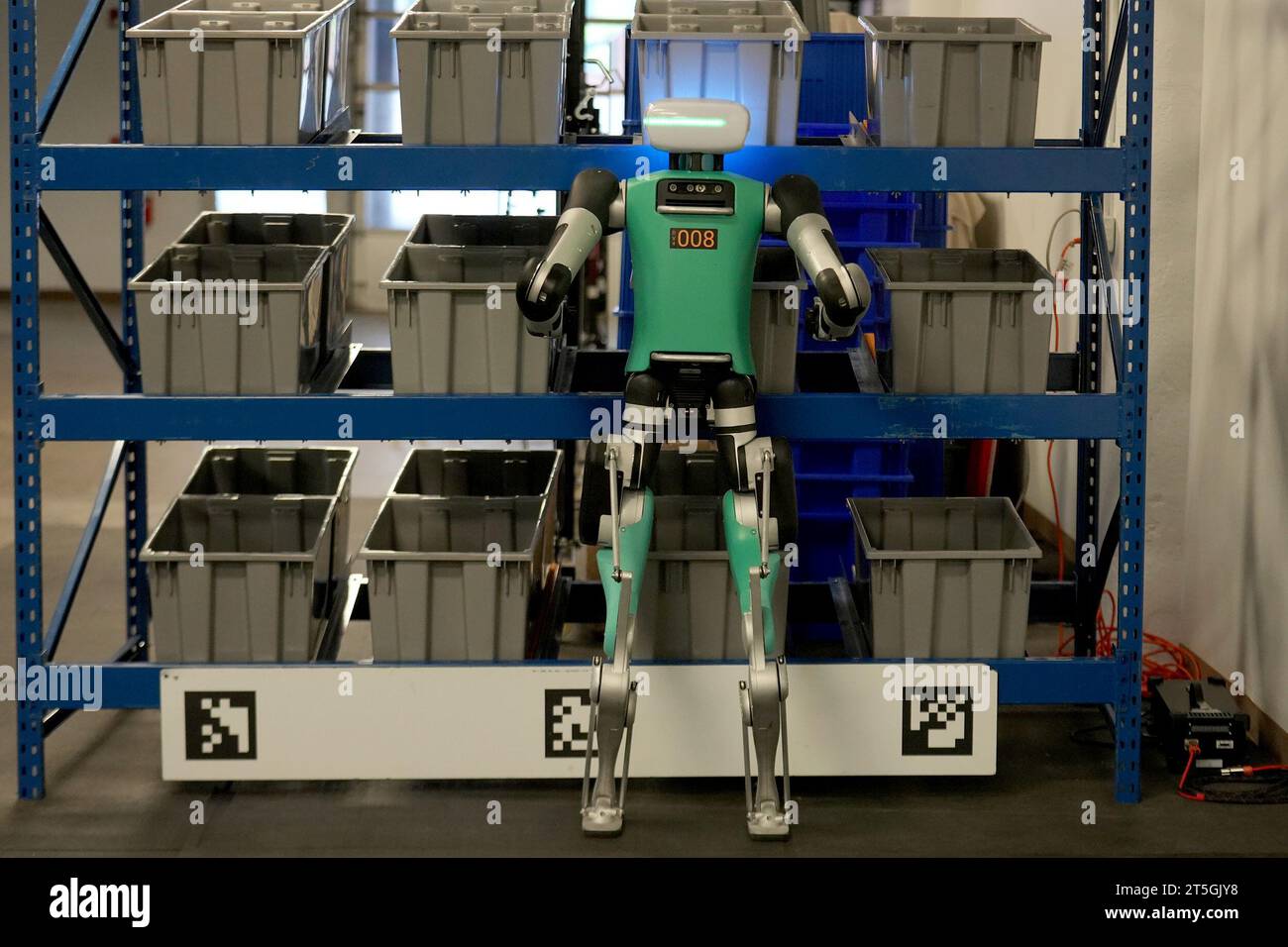 Agility Robotics' robot Digit performs maneuvers at the company's ...