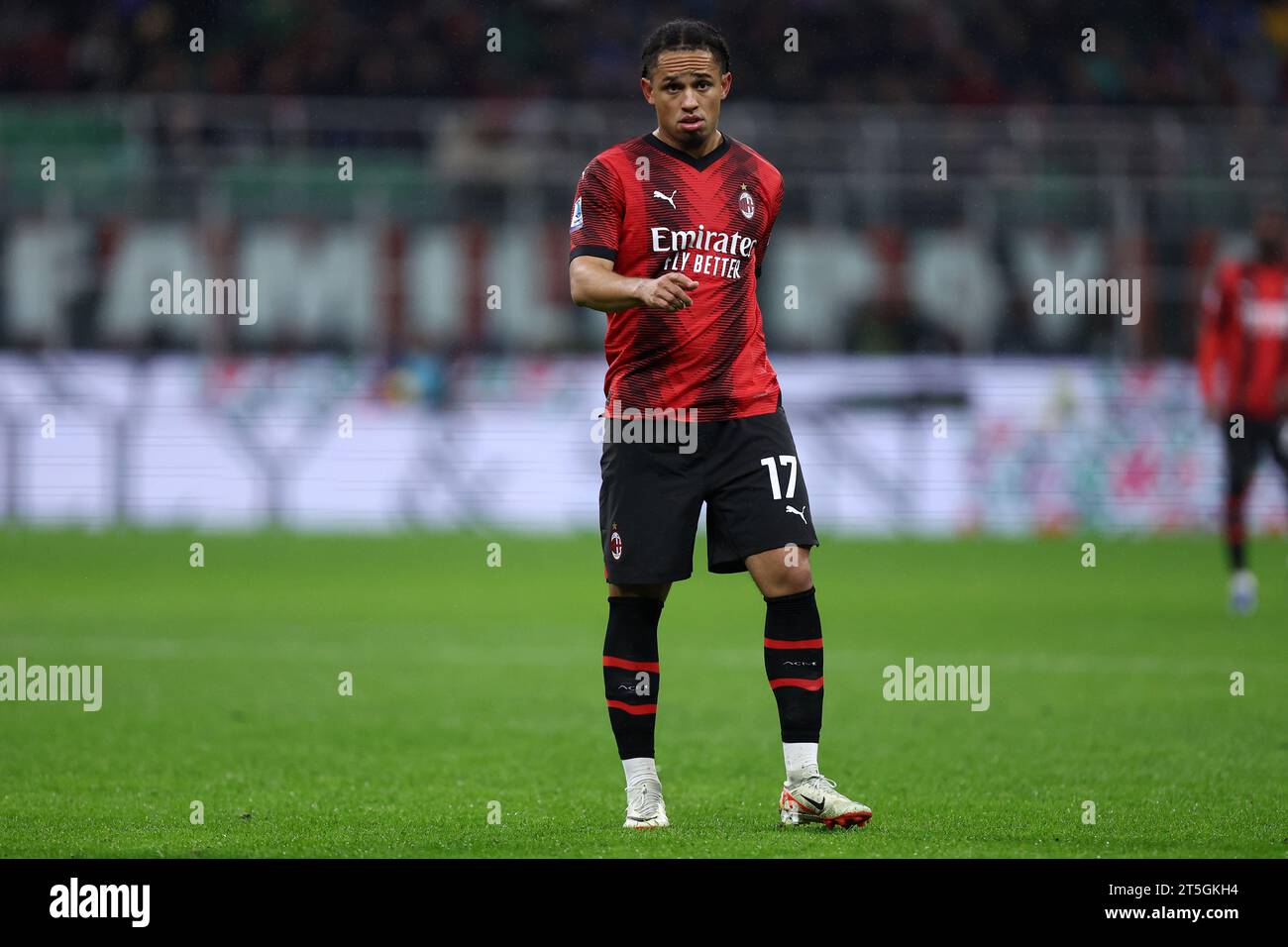 Milano, Italy. 04th Nov, 2023. Noah Okafor of Ac Milan looks on during ...