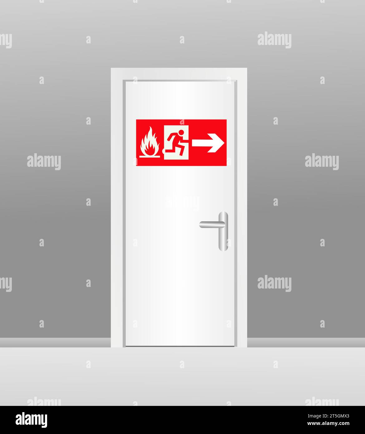 exit emergency sign vector illustration Stock Vector Image & Art - Alamy