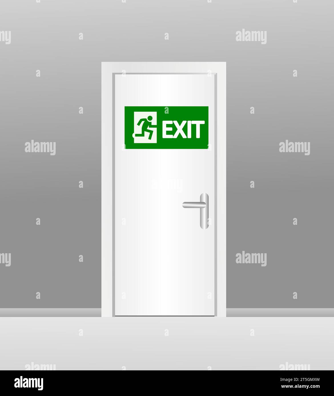 exit emergency sign vector illustration Stock Vector Image & Art - Alamy