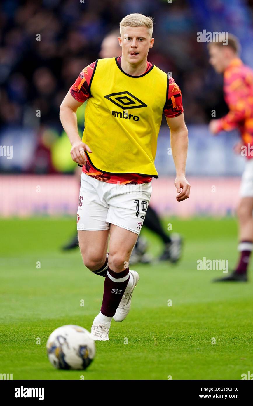 Heart of Midlothian's Alex Cochrane warms up ahead of the Viaplay Cup ...