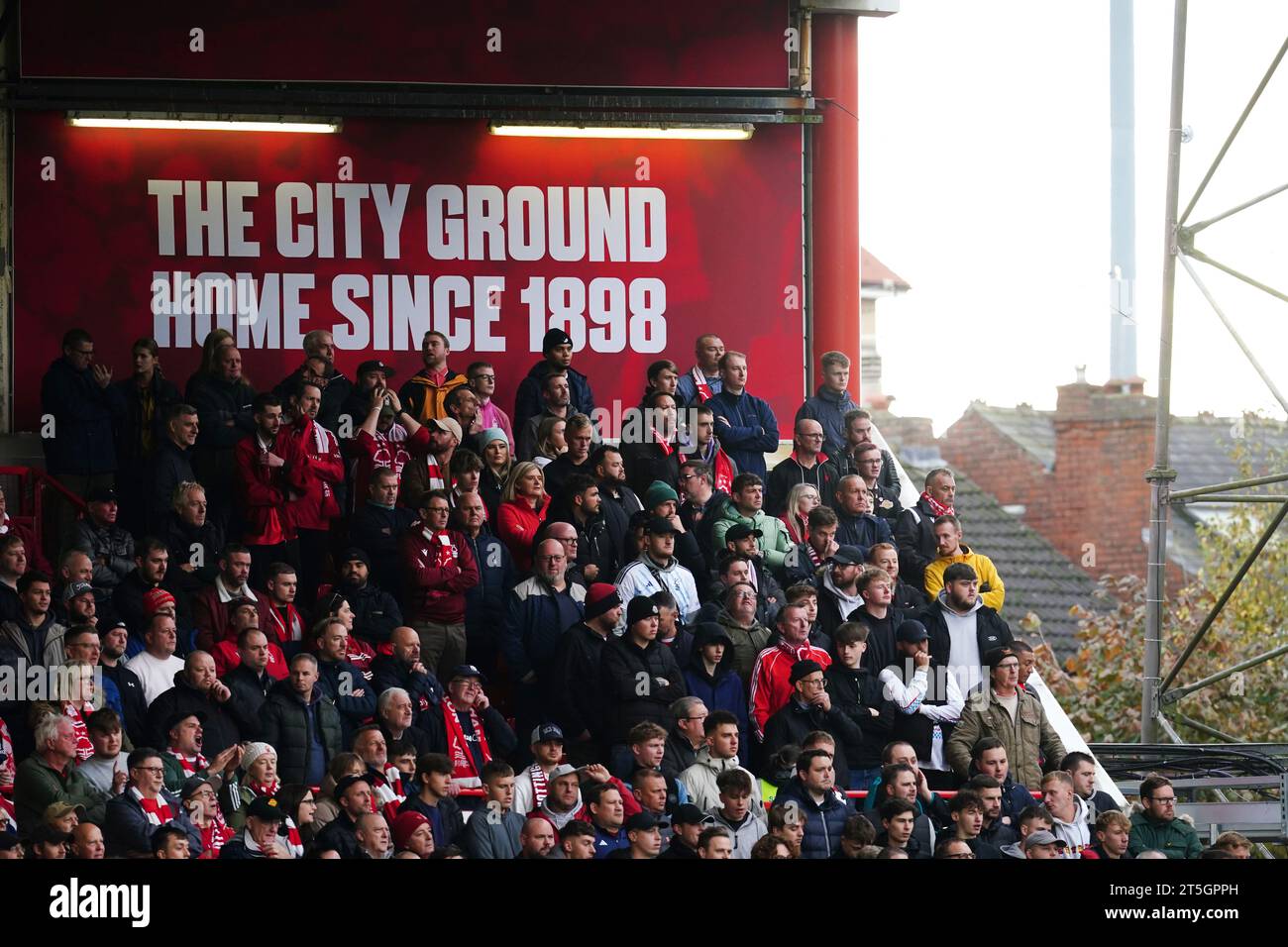 Nottingham Forest fans in the stand as they watch the action during the ...