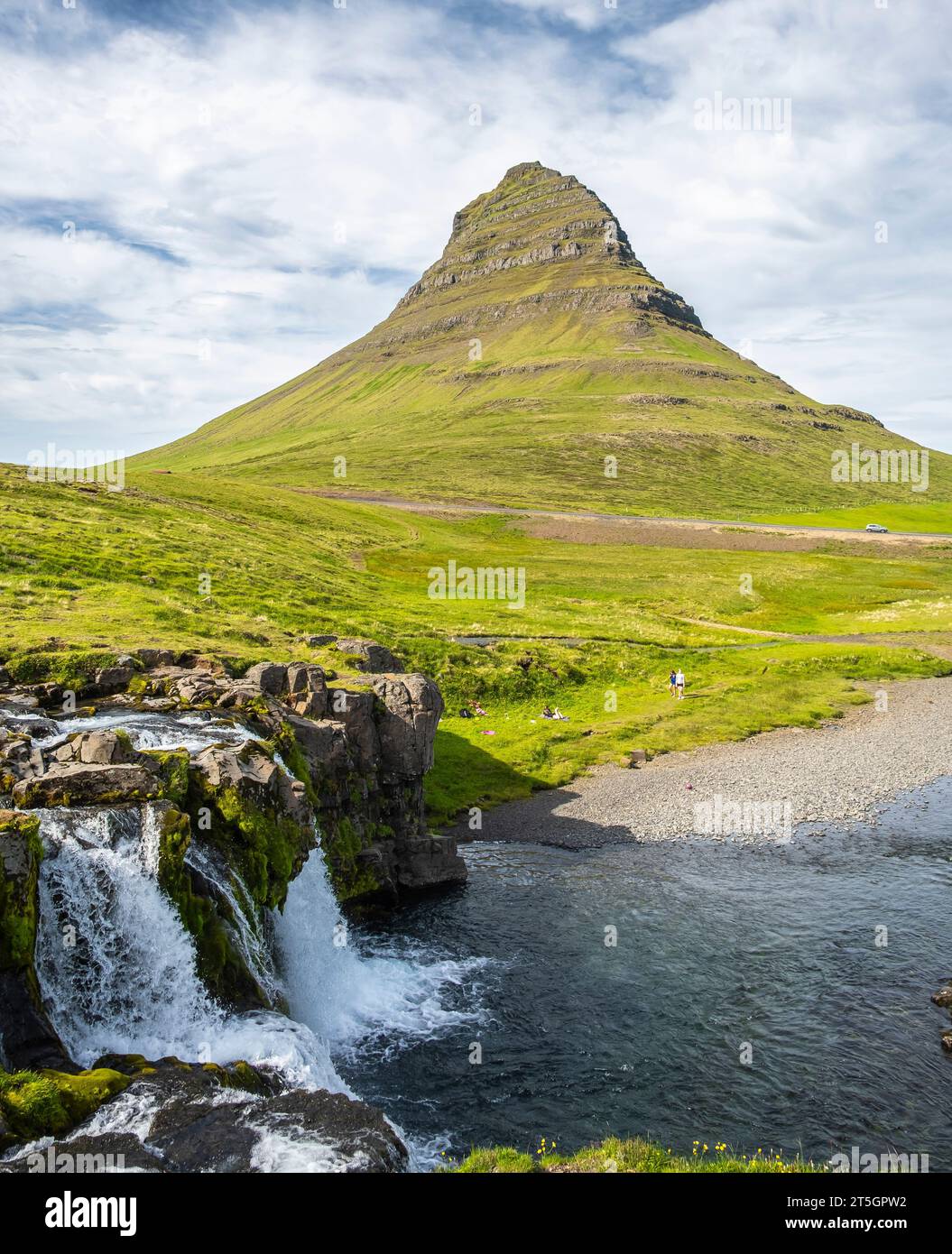 View Of The Kirkjufell Mountain Church Mountain In The Snaefellsnes