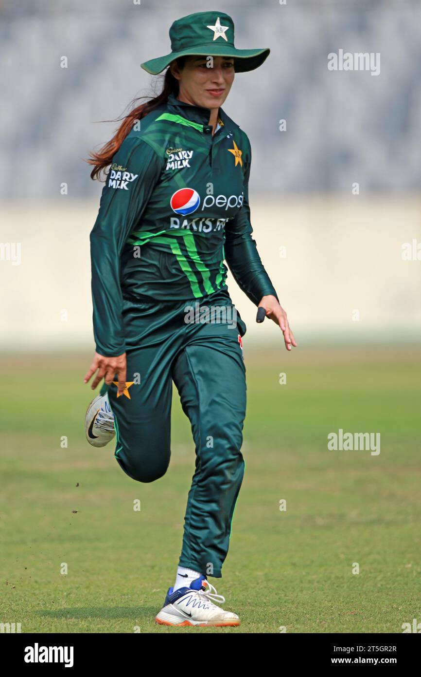 Pakistani Women Cricket Team player Aliya Riaz during the first ODI ...
