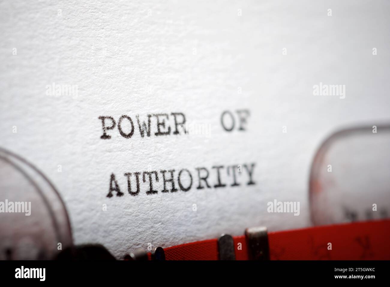 Power of authority phrase written with a typewriter Stock Photo - Alamy
