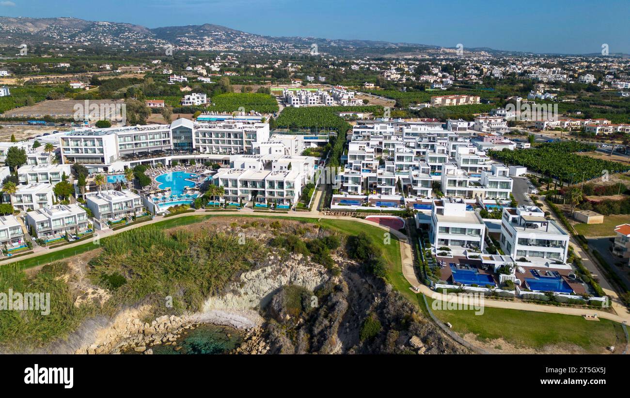 Exclusive villas by the sea, Kissonegra, Paphos, Cyprus Stock Photo - Alamy
