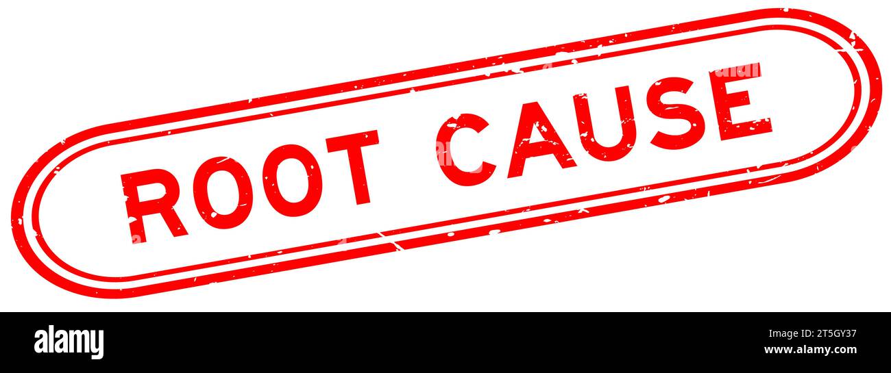 Grunge red root cause word rubber seal stamp on white background Stock ...