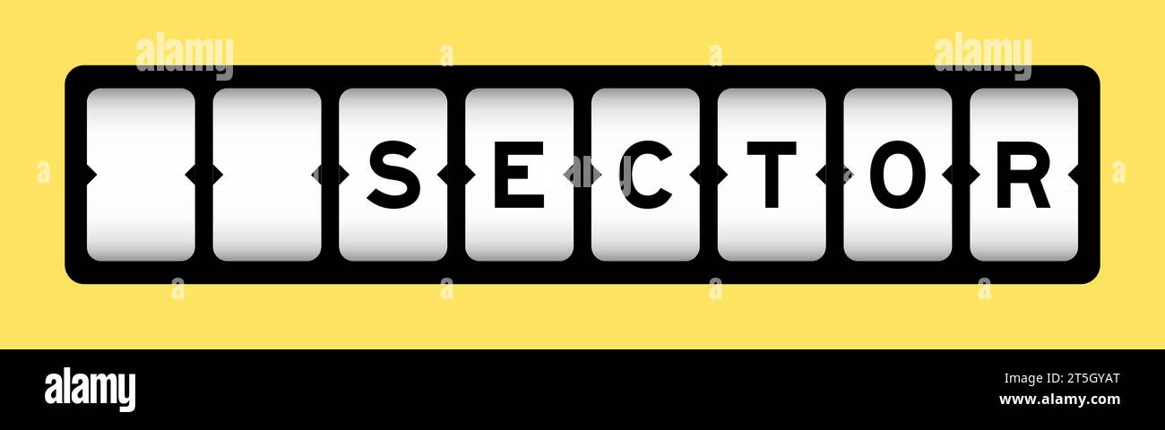 Black color in word sector on slot banner with yellow color background ...