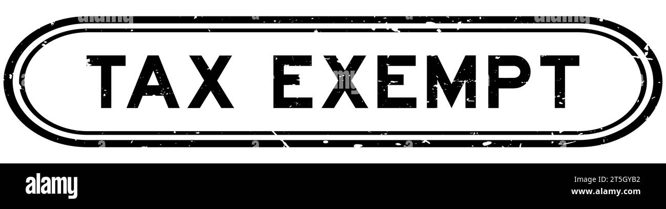 Grunge black tax exempt word rubber seal stamp on white background ...