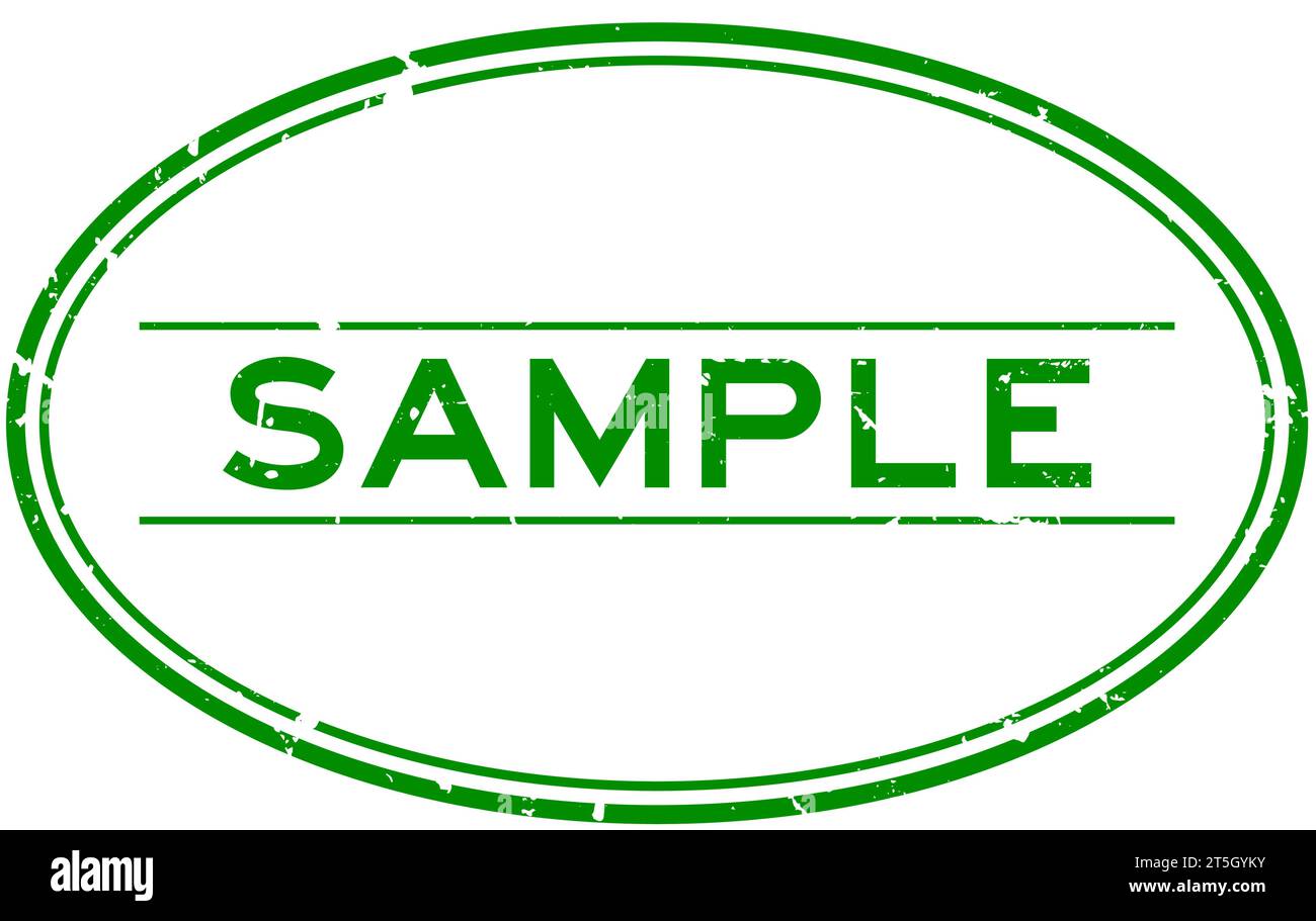 Grunge green sample word oval rubber seal stamp on white background Stock Vector Image & Art - Alamy