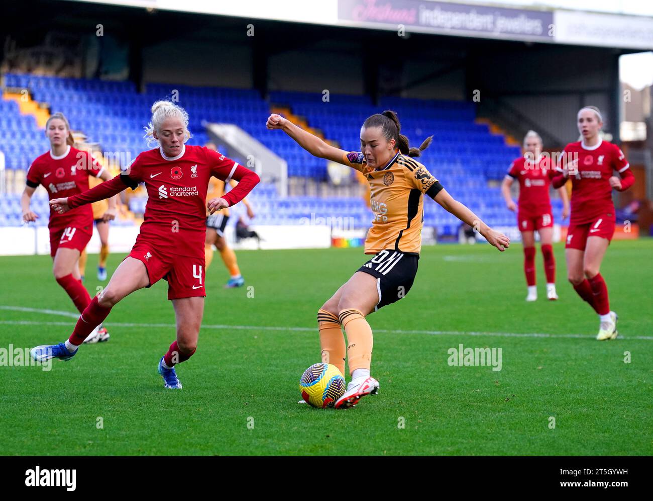 Leicester City's Missy Goodwin scores their side's first goal of the ...