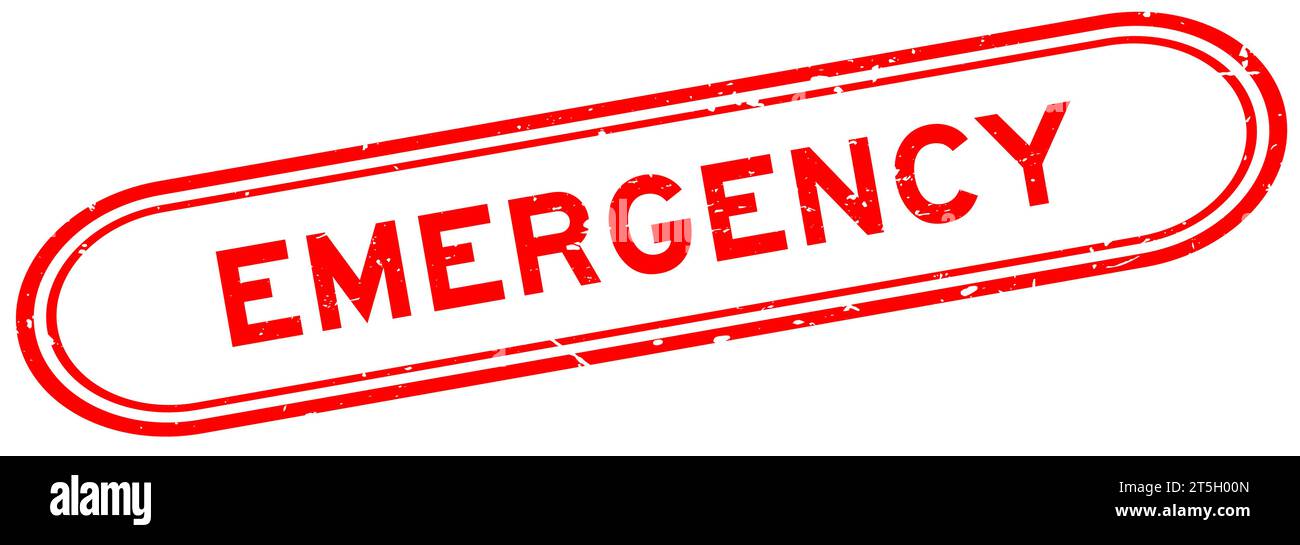 Grunge red emergency word rubber seal stamp on white background Stock Vector Image & Art - Alamy