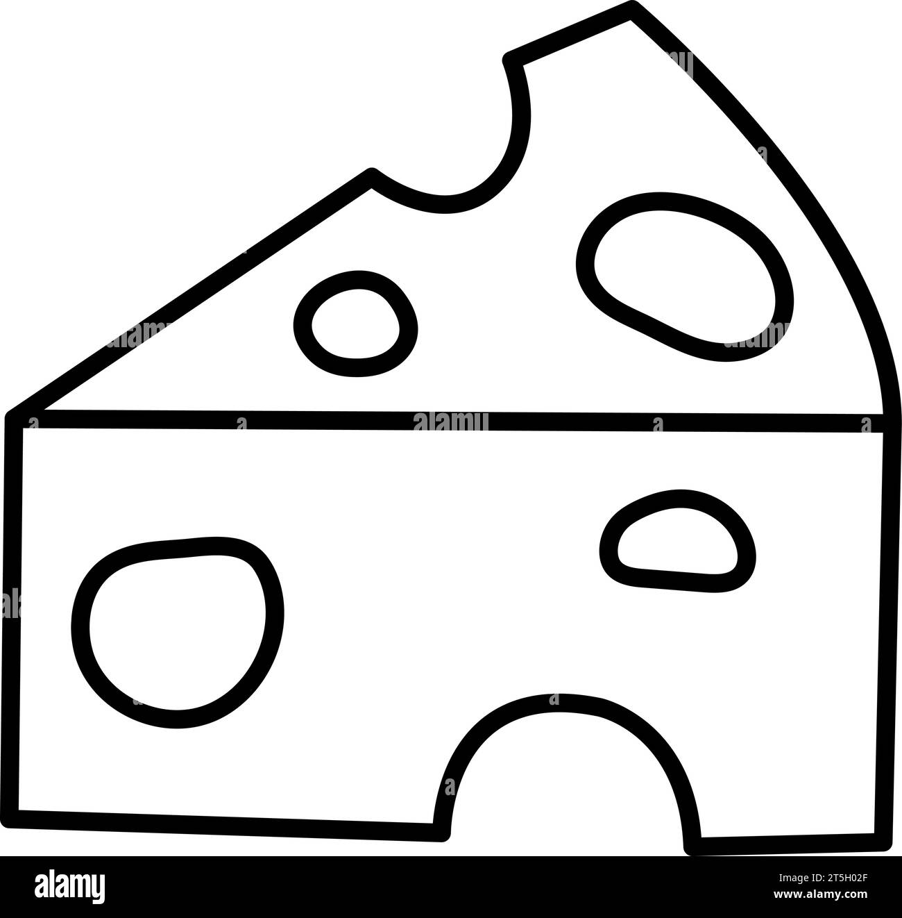 Vector black and white cheese icon. Diary product line illustration or ...