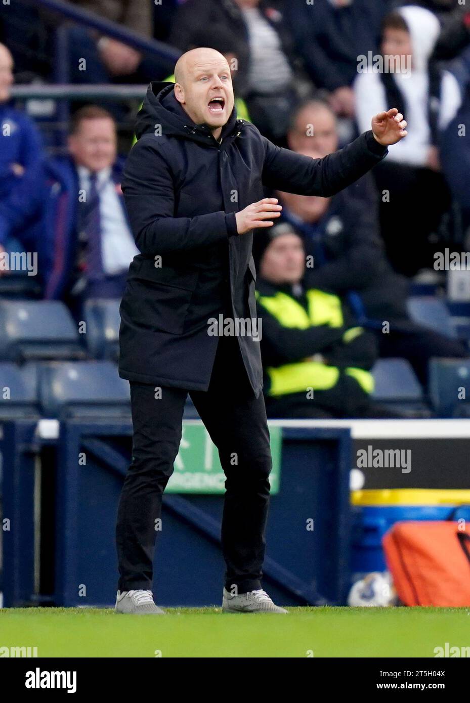 Heart of Midlothian Manager, Steven Naismith, reacts during the Viaplay ...