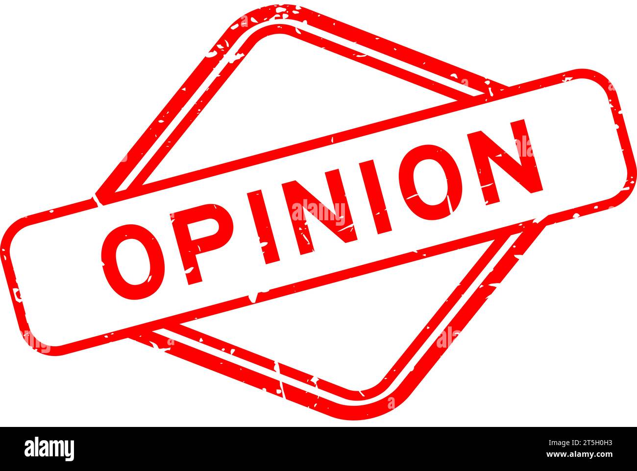 Grunge red opinion word rubber seal stamp on white background Stock ...