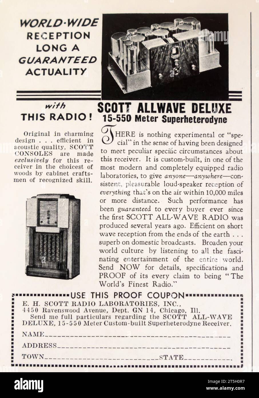 Radio advertisement 1930s hi-res stock photography and images - Alamy