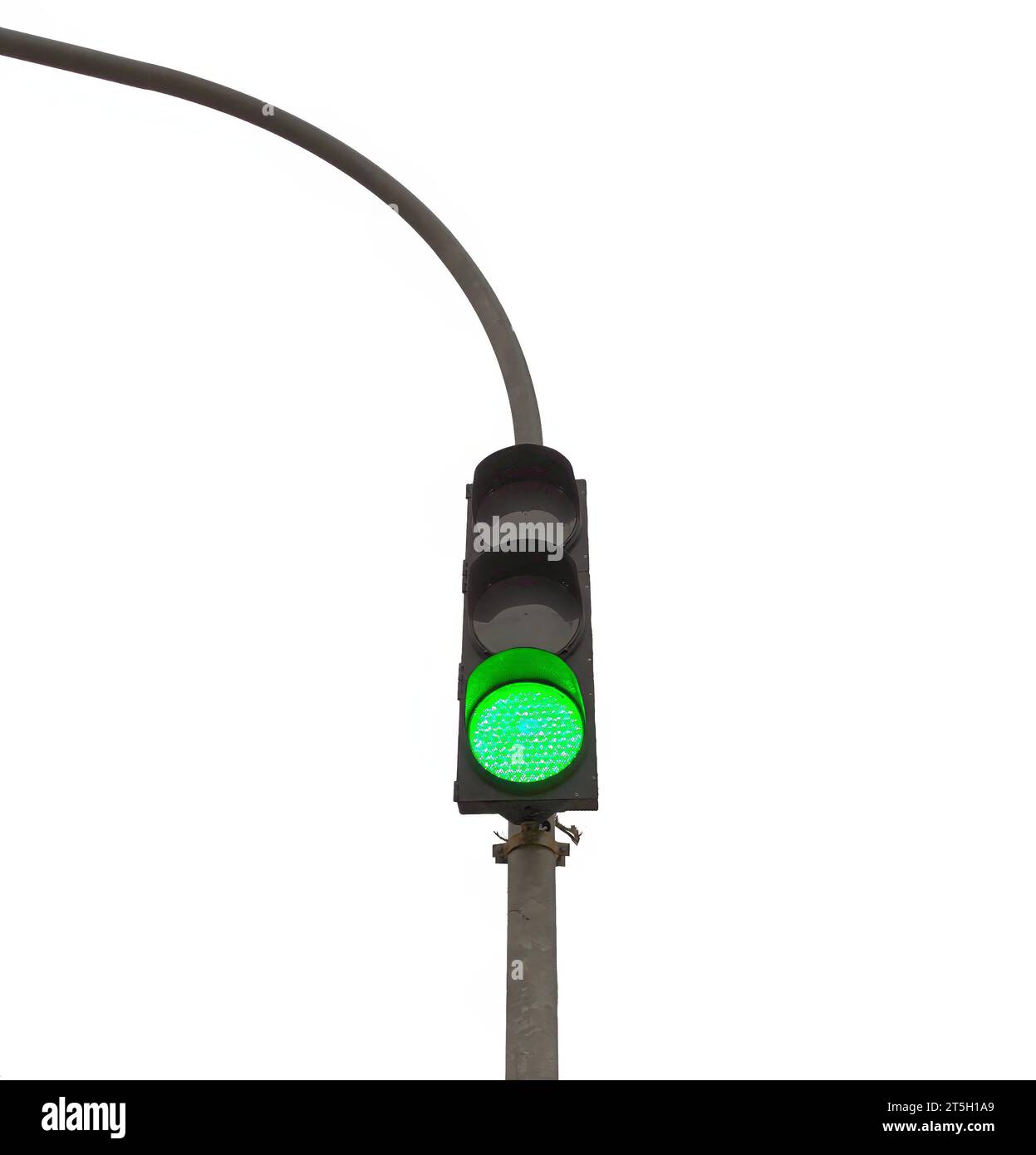 Traffic lights isolated over white background. Crossroad traffic green ...