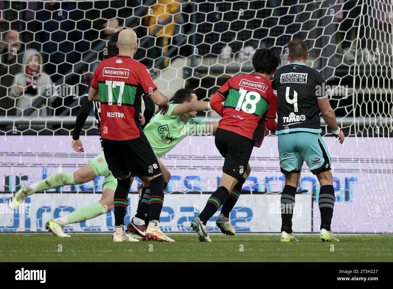 NIJMEGEN - Koki Ogawa of NEC Nijmegen scores during the Dutch ...