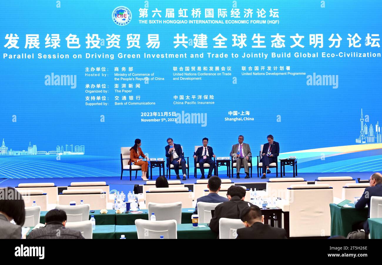 Shanghai, China. 5th Nov, 2023. The parallel session on Driving Green Investment and Trade to ...