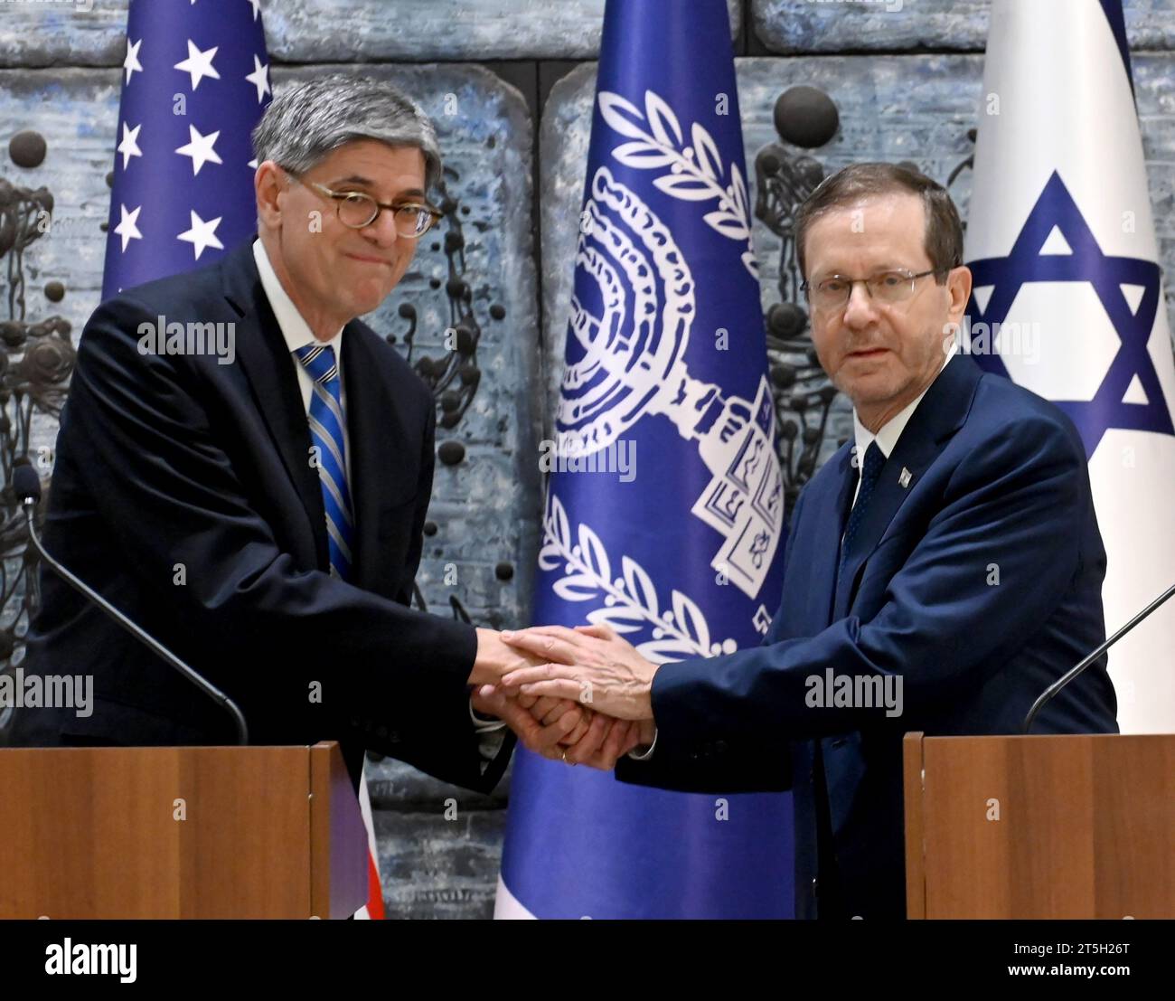 Jerusalem, Israel. 05th Nov, 2023. U.S. Ambassador to Israel Jacob Lew ...