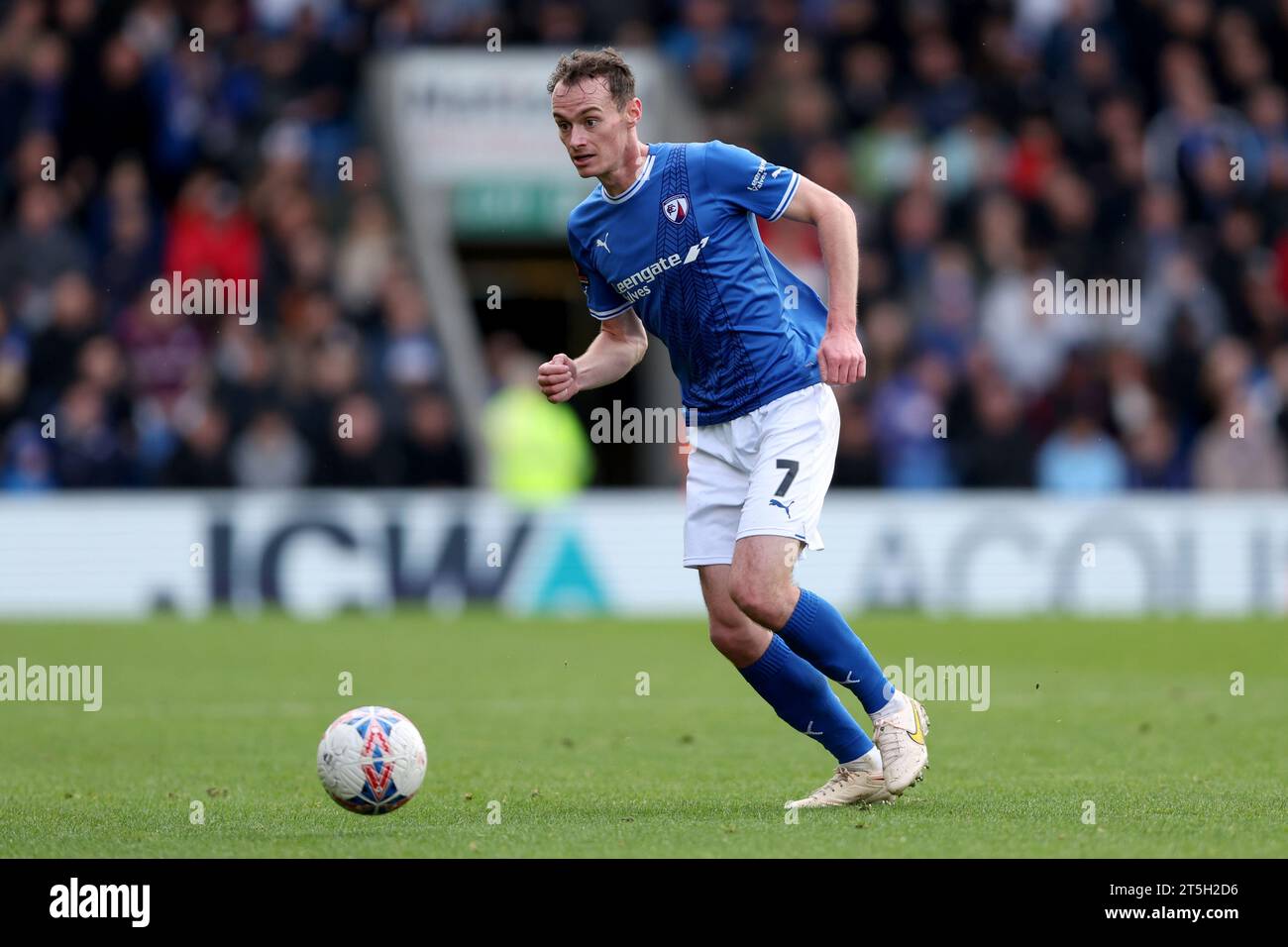 Chesterfield's Liam Mandeville in action during the Emirates FA Cup ...
