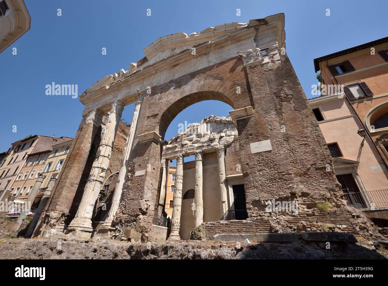 Italy, Rome, Jewish Ghetto, Portico d'Ottavia, Porticus Octaviae Stock ...